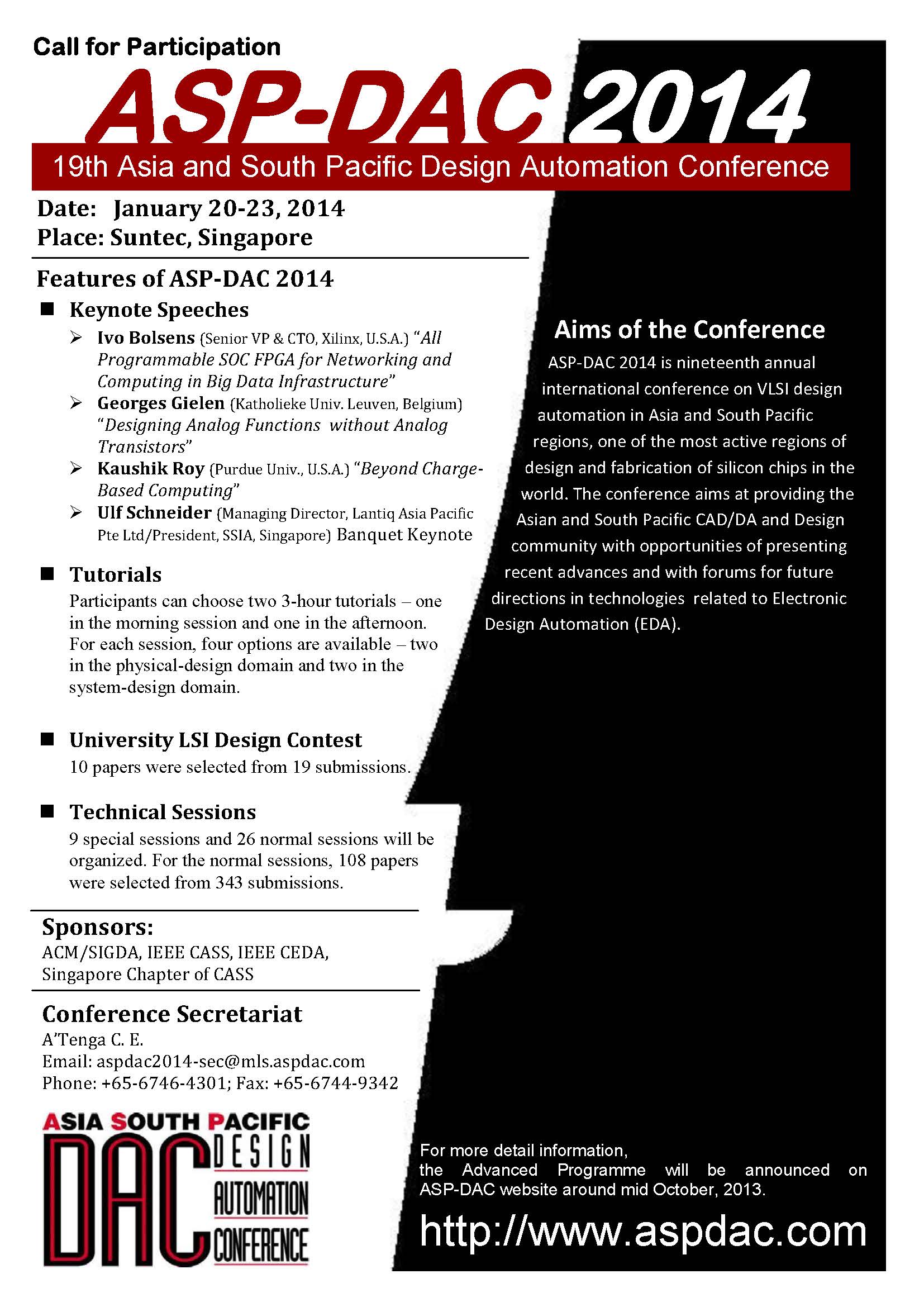 19th Asia and South Pacific Design Automation Conference (ASP-DAC 2014)